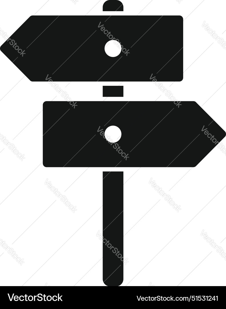 Sign post showing two different directions Vector Image