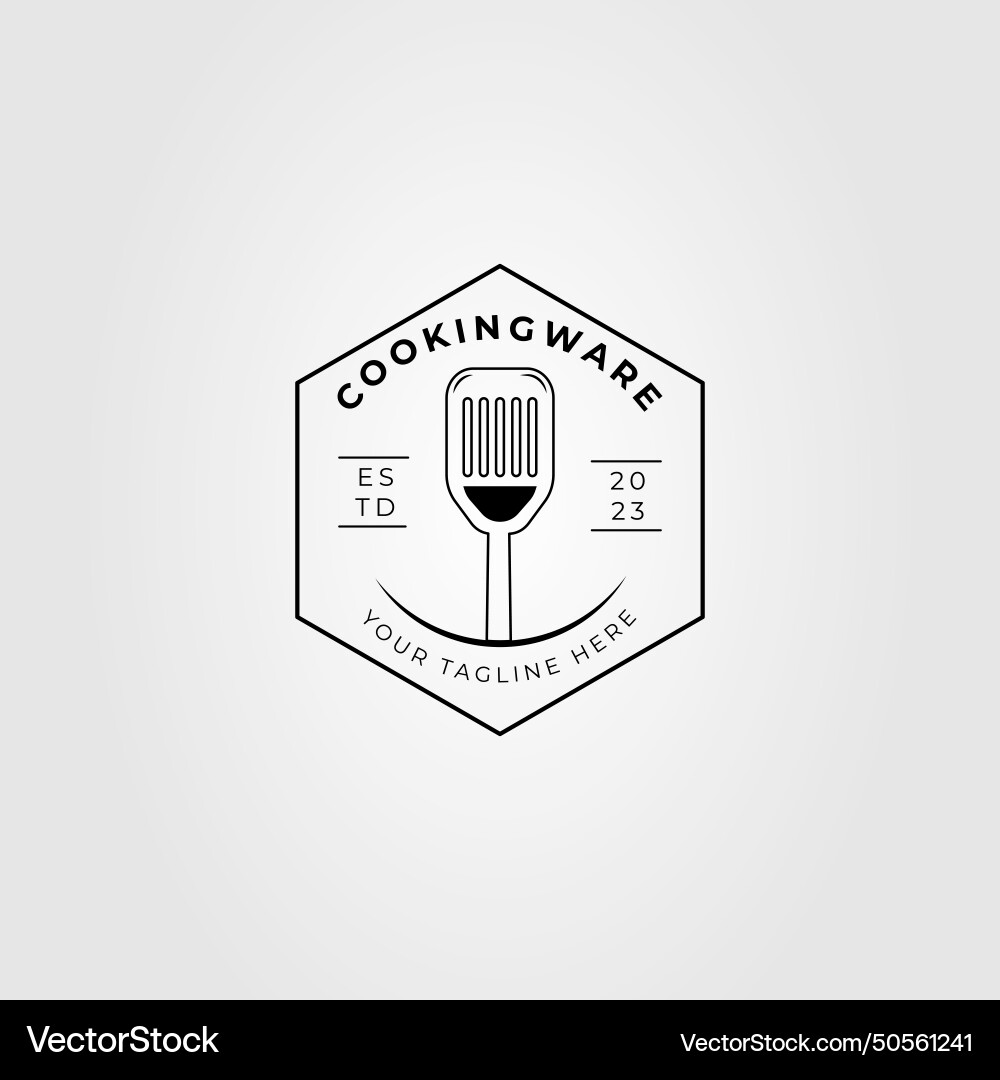 Spatula or spoon for cooking ware logo design Vector Image