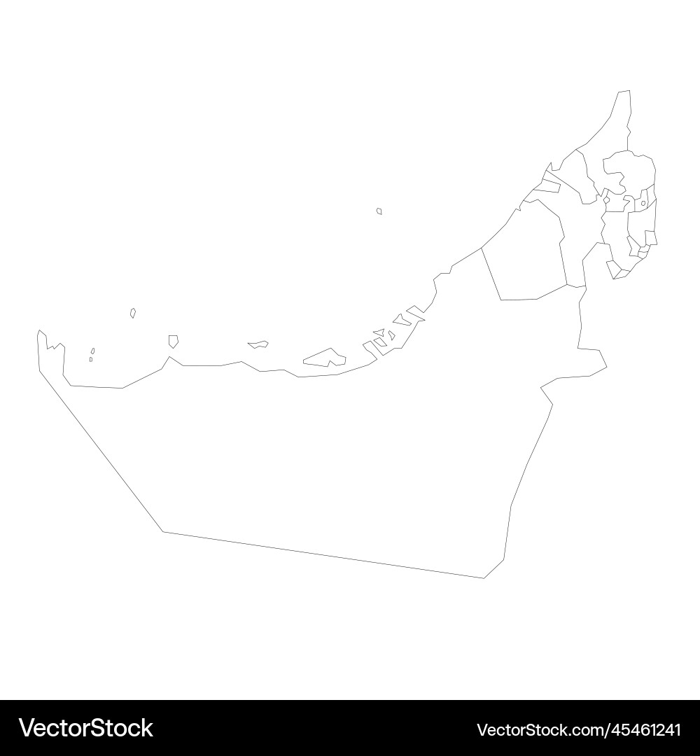 United arab emirates political map Royalty Free Vector Image