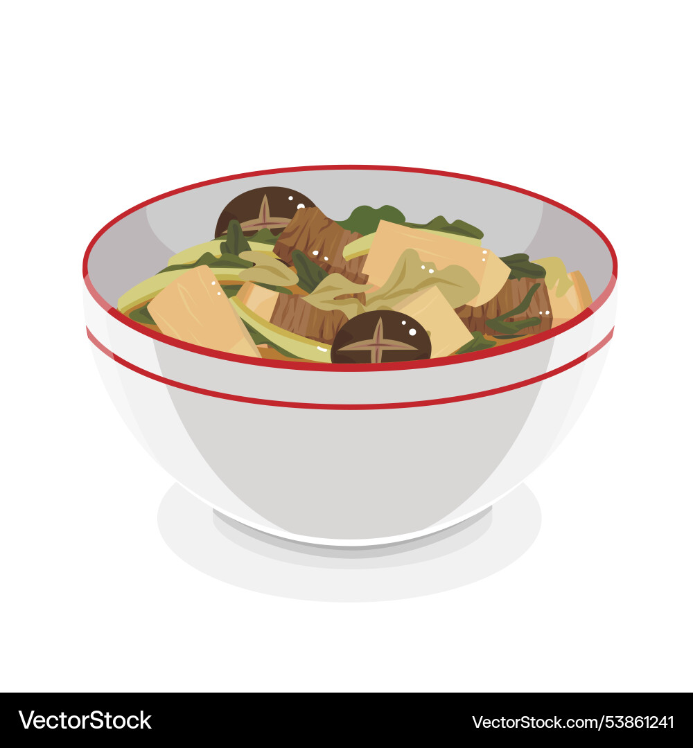 Vegetable mix soup Royalty Free Vector Image - VectorStock