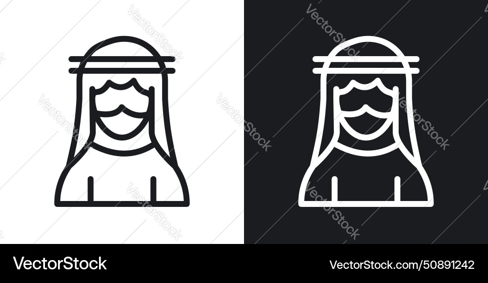 Arabic man icon set kuwait muslim sheikh Vector Image
