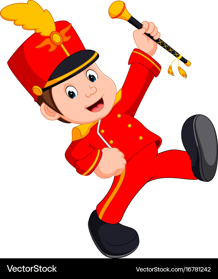 Boy marching band Royalty Free Vector Image - VectorStock