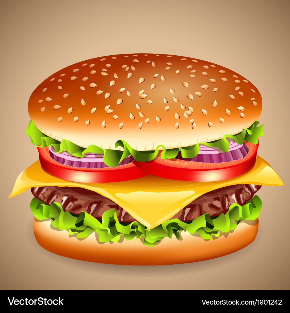 Burger Royalty Free Vector Image - VectorStock