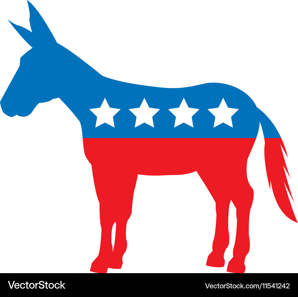 Democrat party isolated icon Royalty Free Vector Image