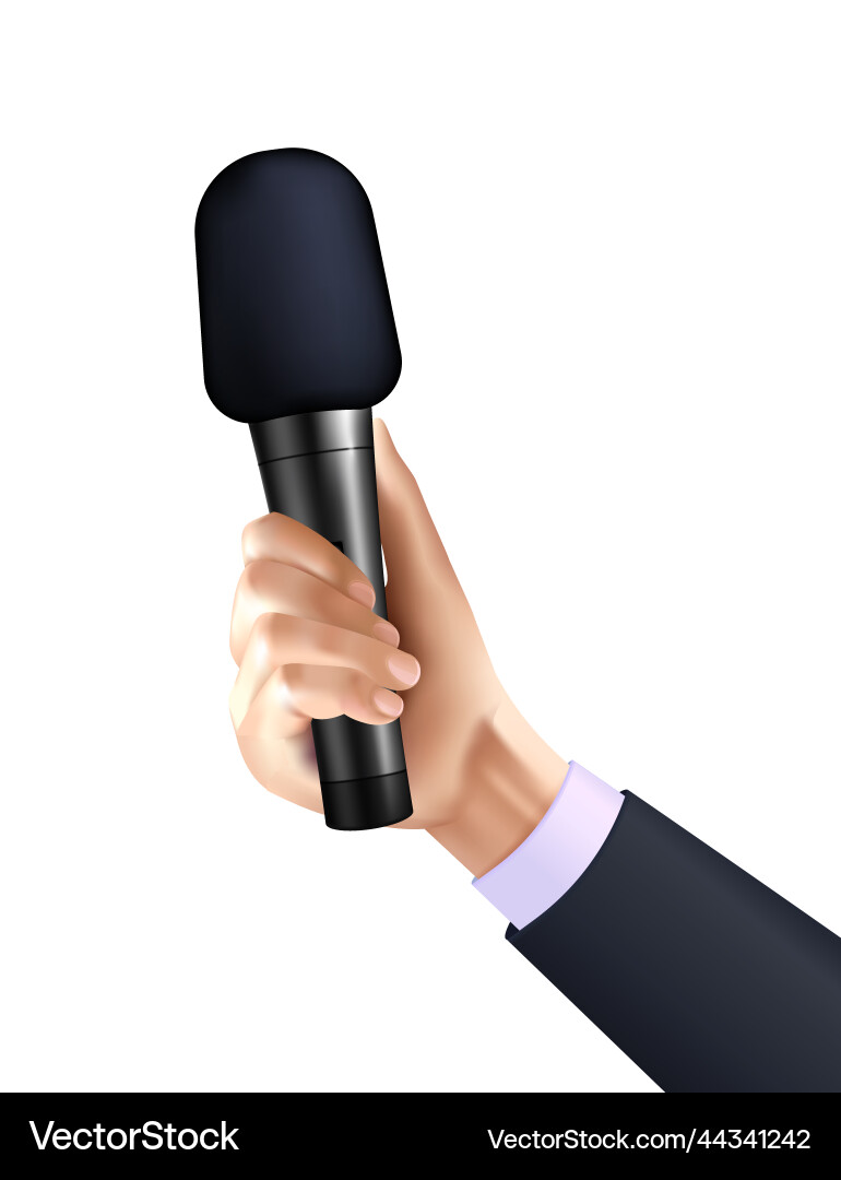 Realistic microphone Royalty Free Vector Image