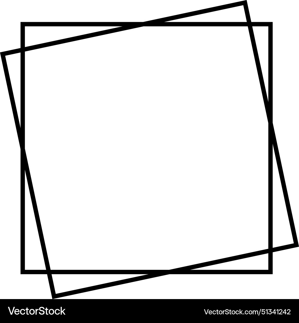 Simple square border frame geometric logo icon Vector Image