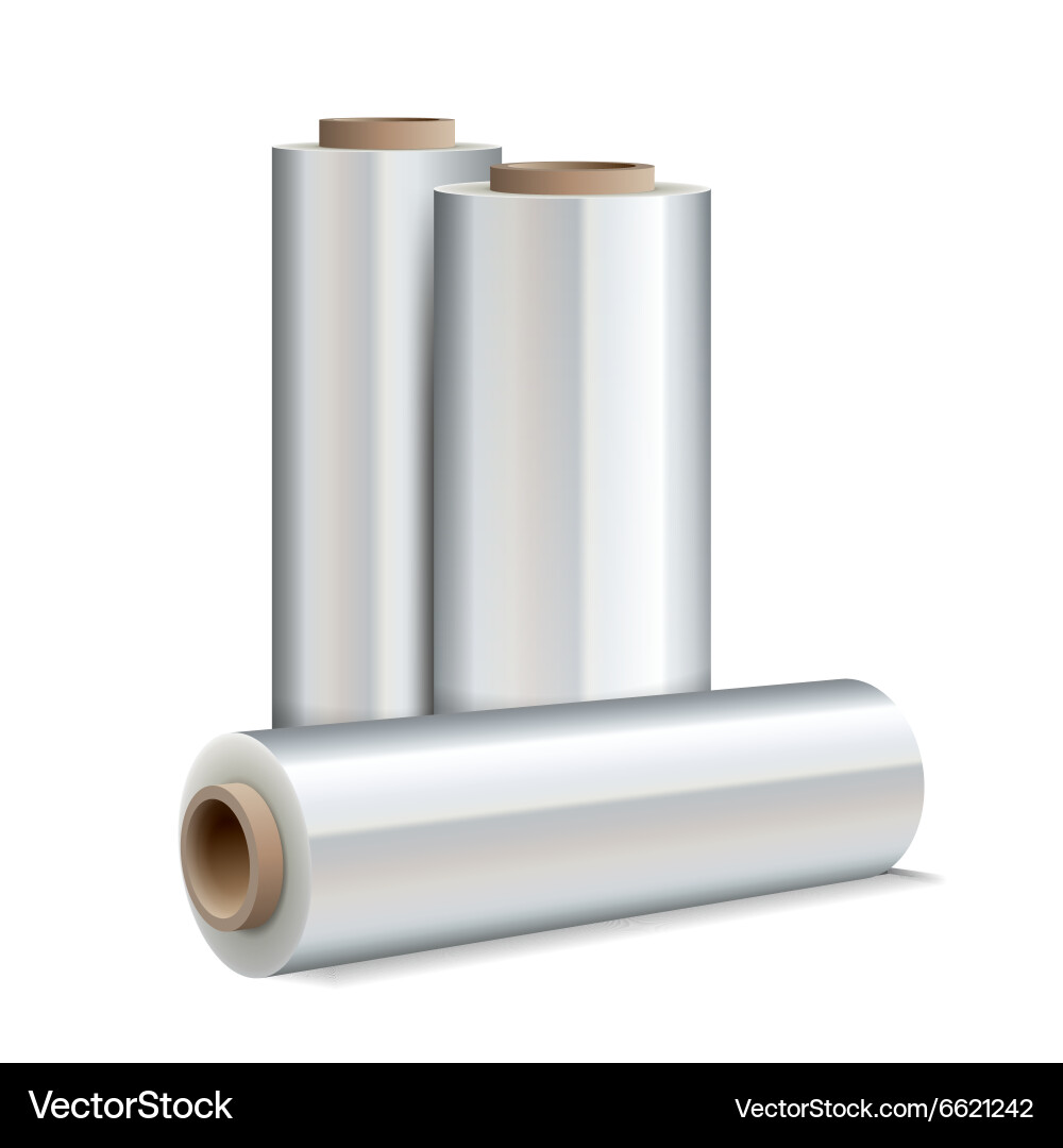 Stretch Film Roll - Plastic Wrap Royalty Free Vector Image
