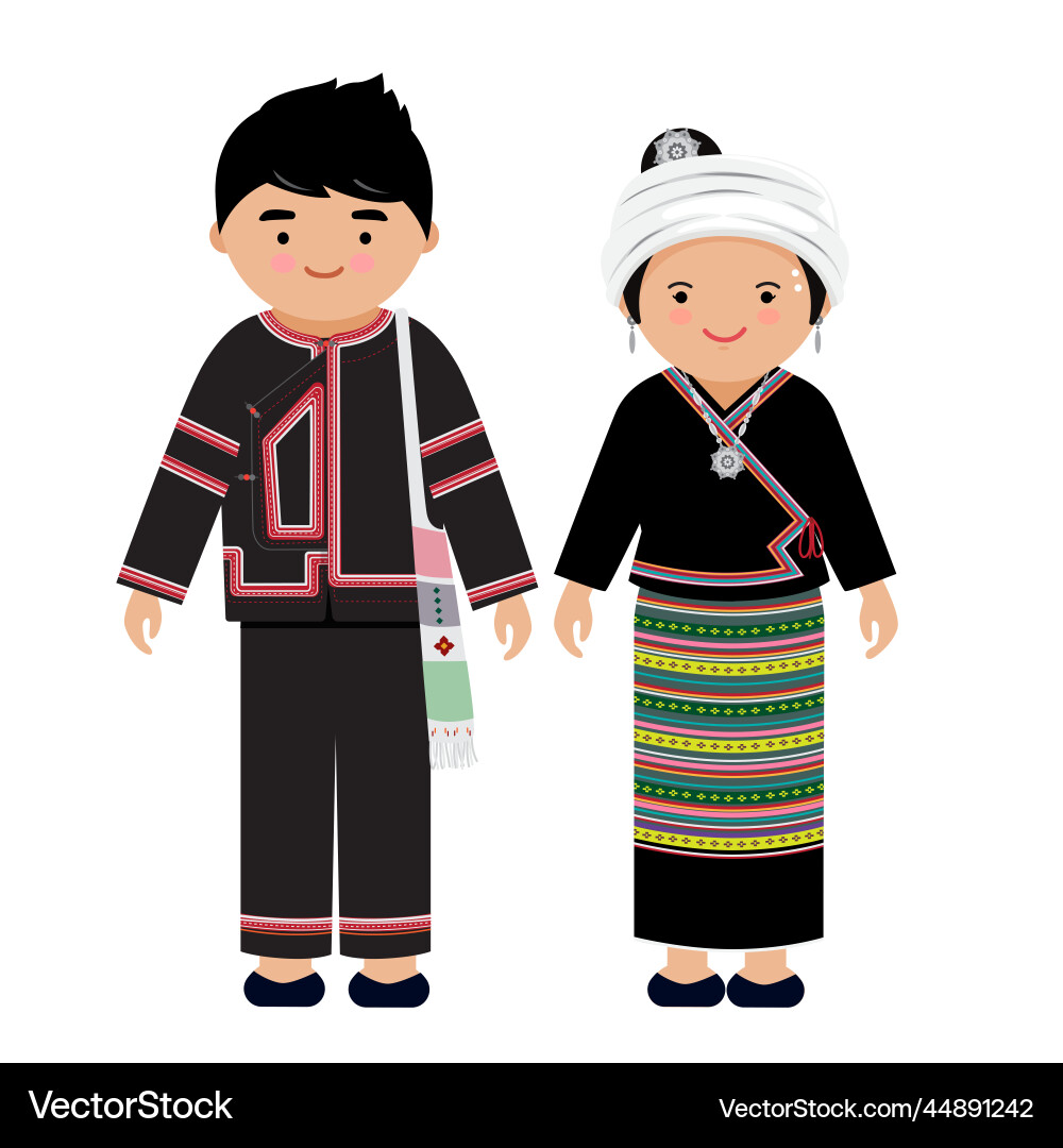 Tai lue people Royalty Free Vector Image - VectorStock