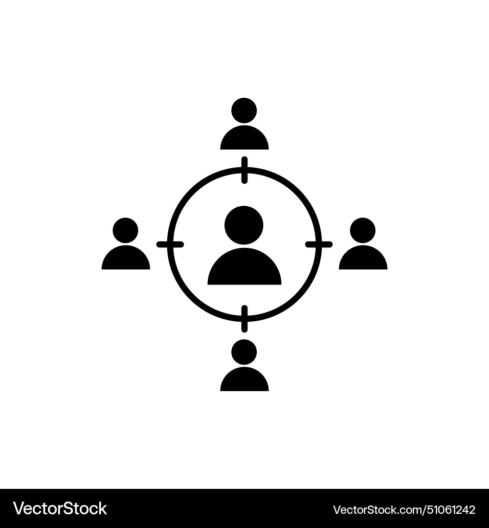 Target audience icon Royalty Free Vector Image