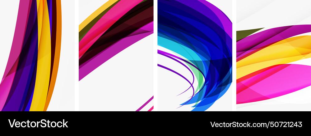 Abstract colorful wave posters for wallpaper Vector Image