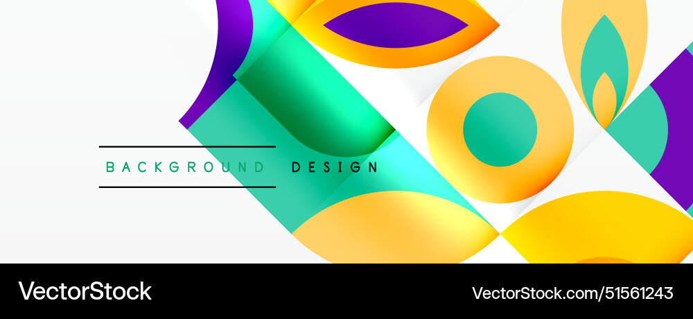 Circles and petals geometric beautiful abstract Vector Image