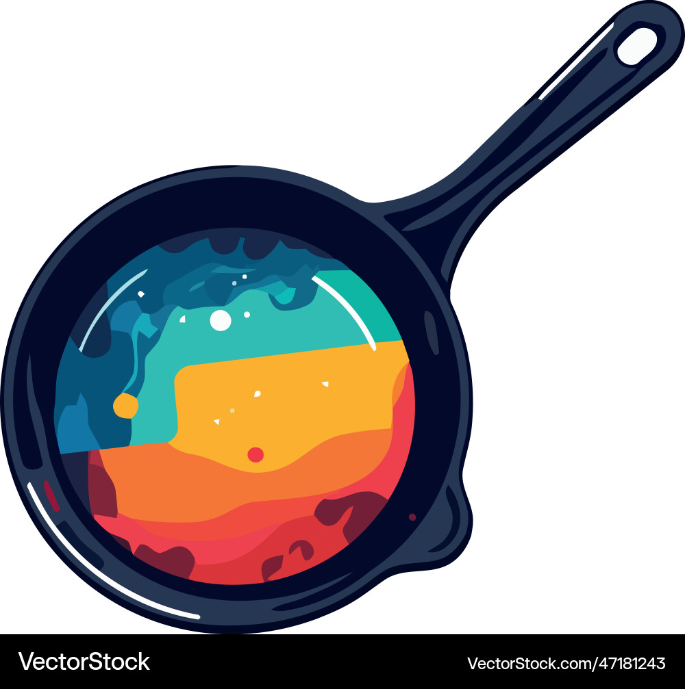 Colored pan design Royalty Free Vector Image - VectorStock