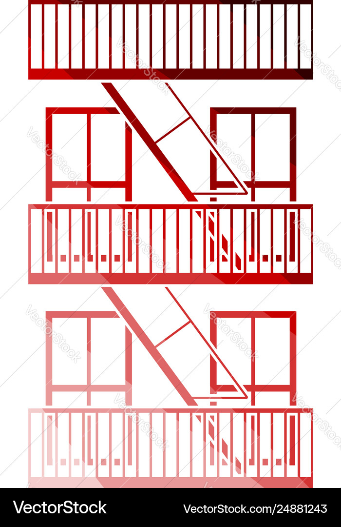 Emergency fire ladder icon Royalty Free Vector Image