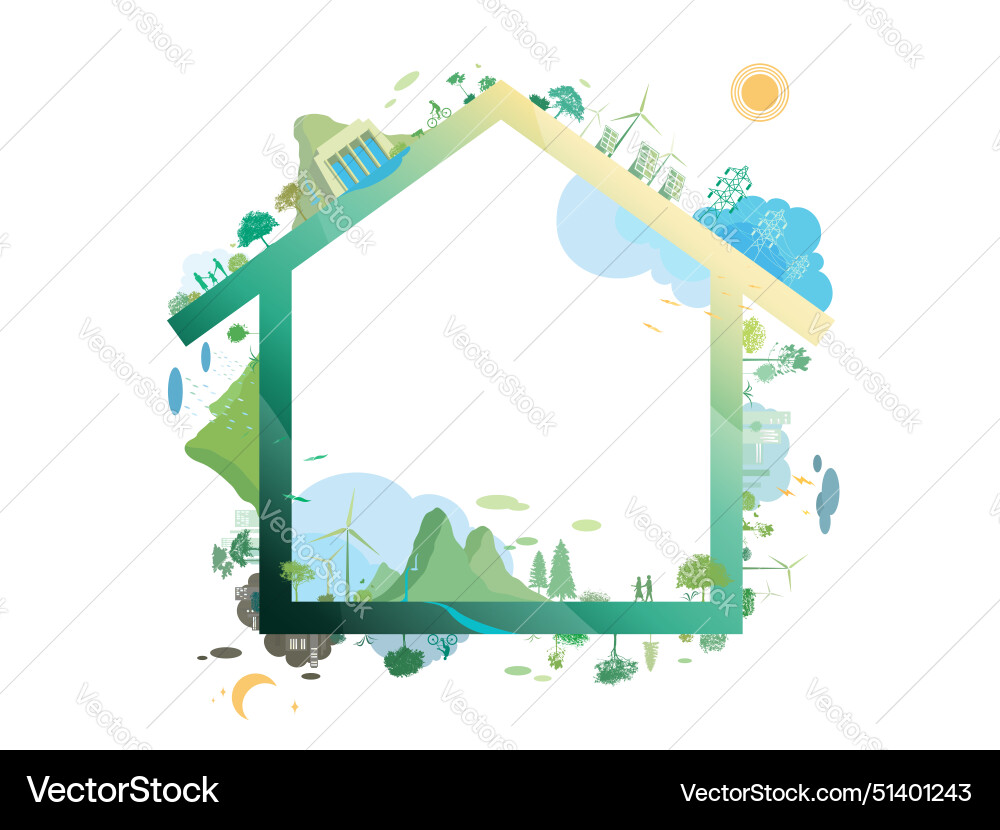 Friendly community with home shape eps 10 – Royalty-Free Vector ...