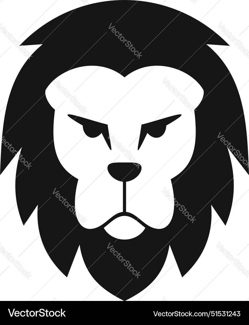 Lion staring with sharp eyes Royalty Free Vector Image
