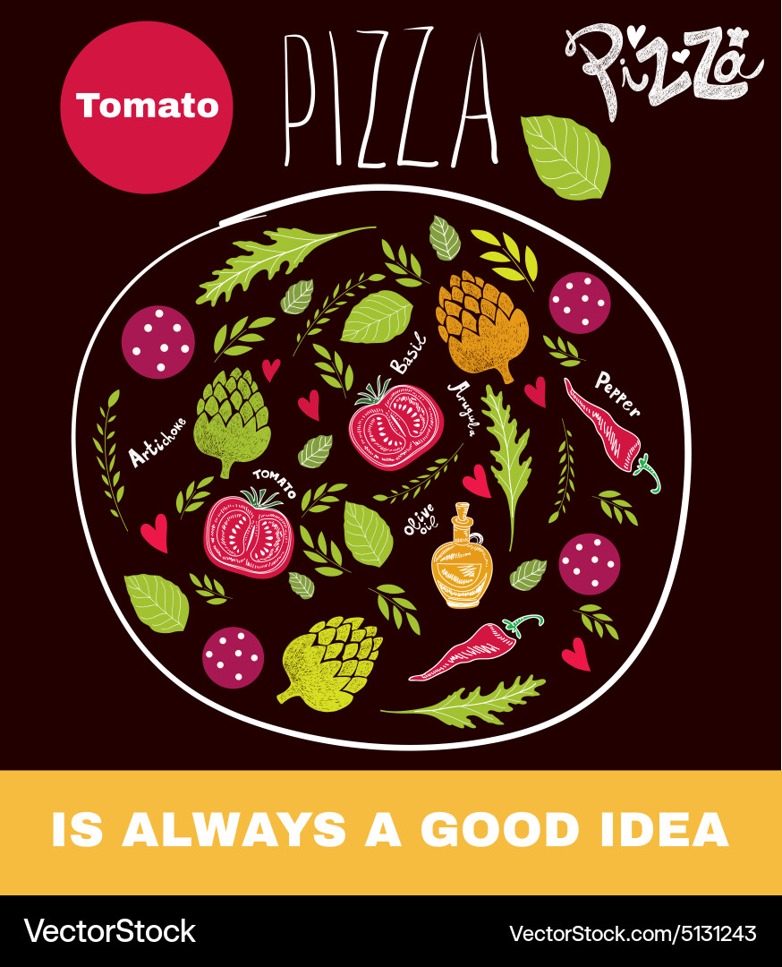 Pizza shop design Royalty Free Vector Image - VectorStock