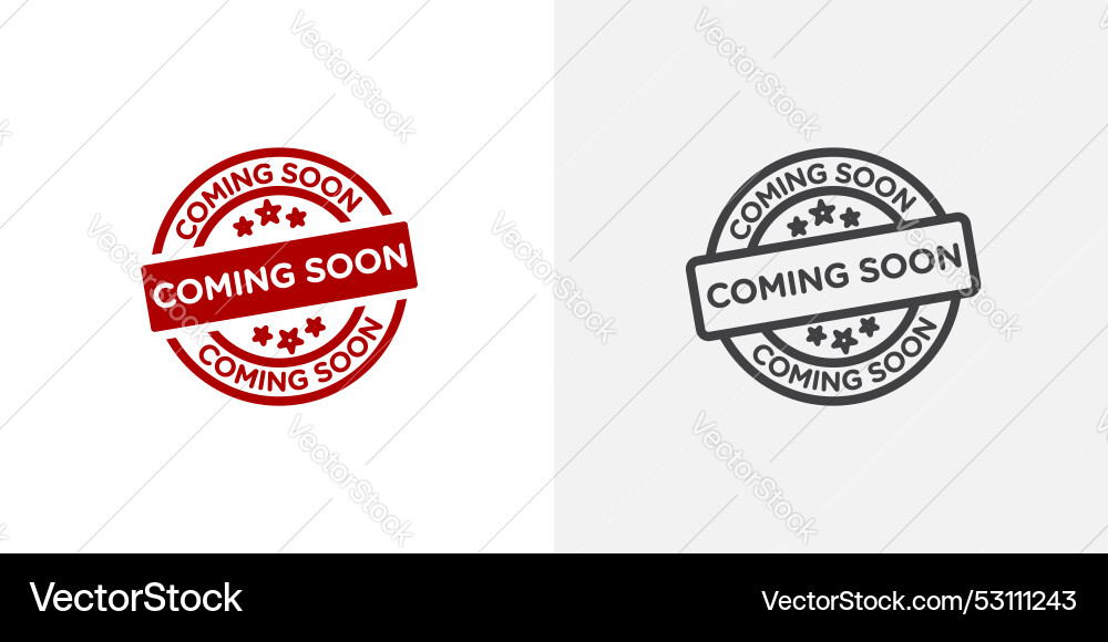 Red stamp coming soon Royalty Free Vector Image