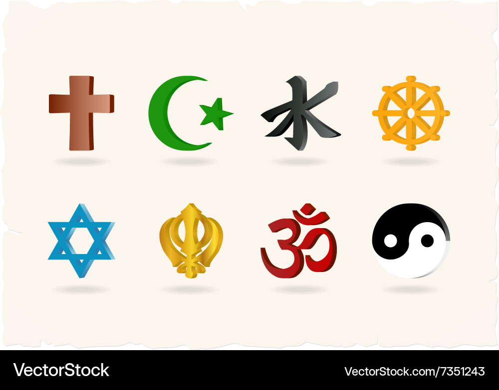 Religion icons Royalty Free Vector Image - VectorStock