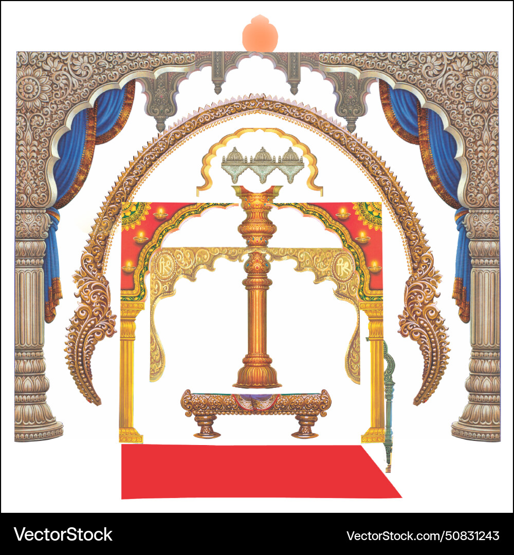 Wedding gate design file 1 Royalty Free Vector Image