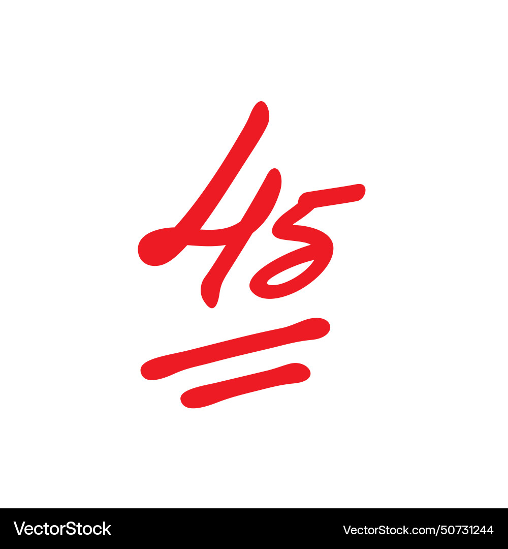 45 points exam score forty five mark Royalty Free Vector