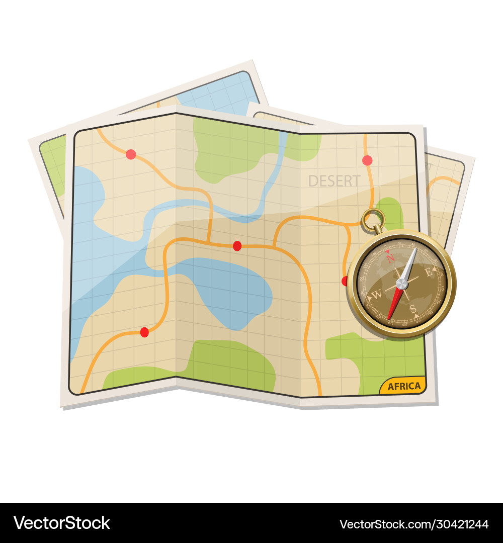 Africa safari map Royalty Free Vector Image - VectorStock