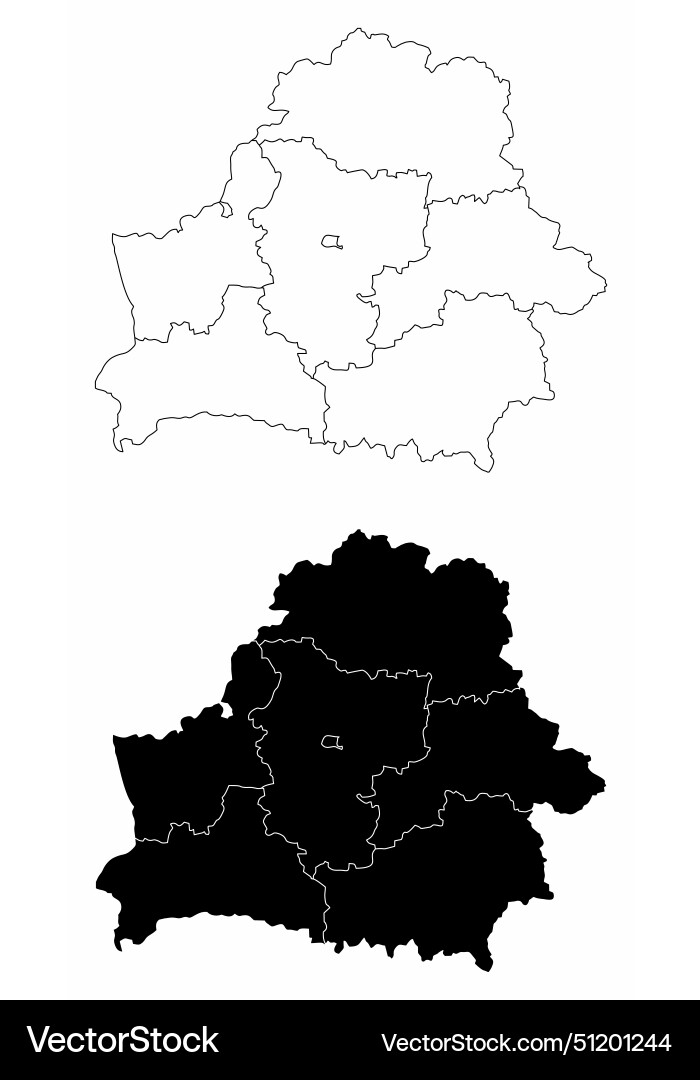 Belarus administrative maps Royalty Free Vector Image