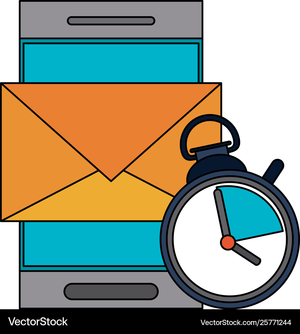 Business and smartphone technology symbols Vector Image
