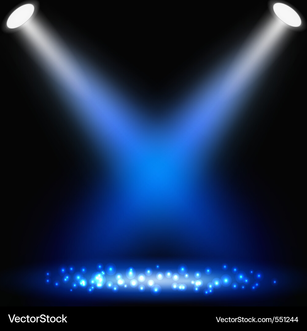 Dark Blue Spotlight Background Royalty Free Vector Image