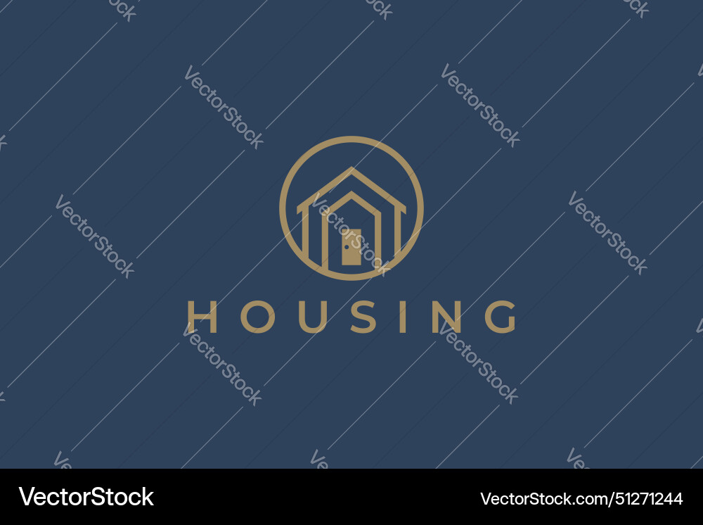 Elegant logo housing solutions dream home Vector Image