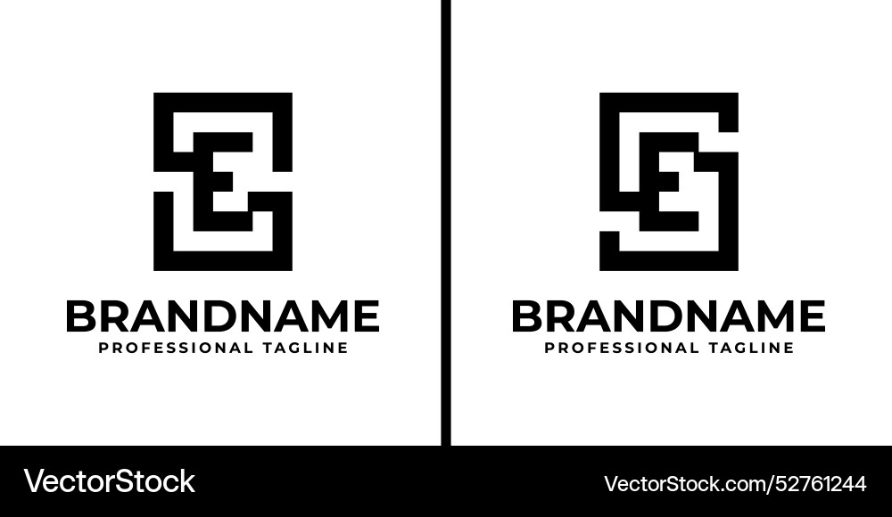 Letters se monogram logo suitable for any Vector Image