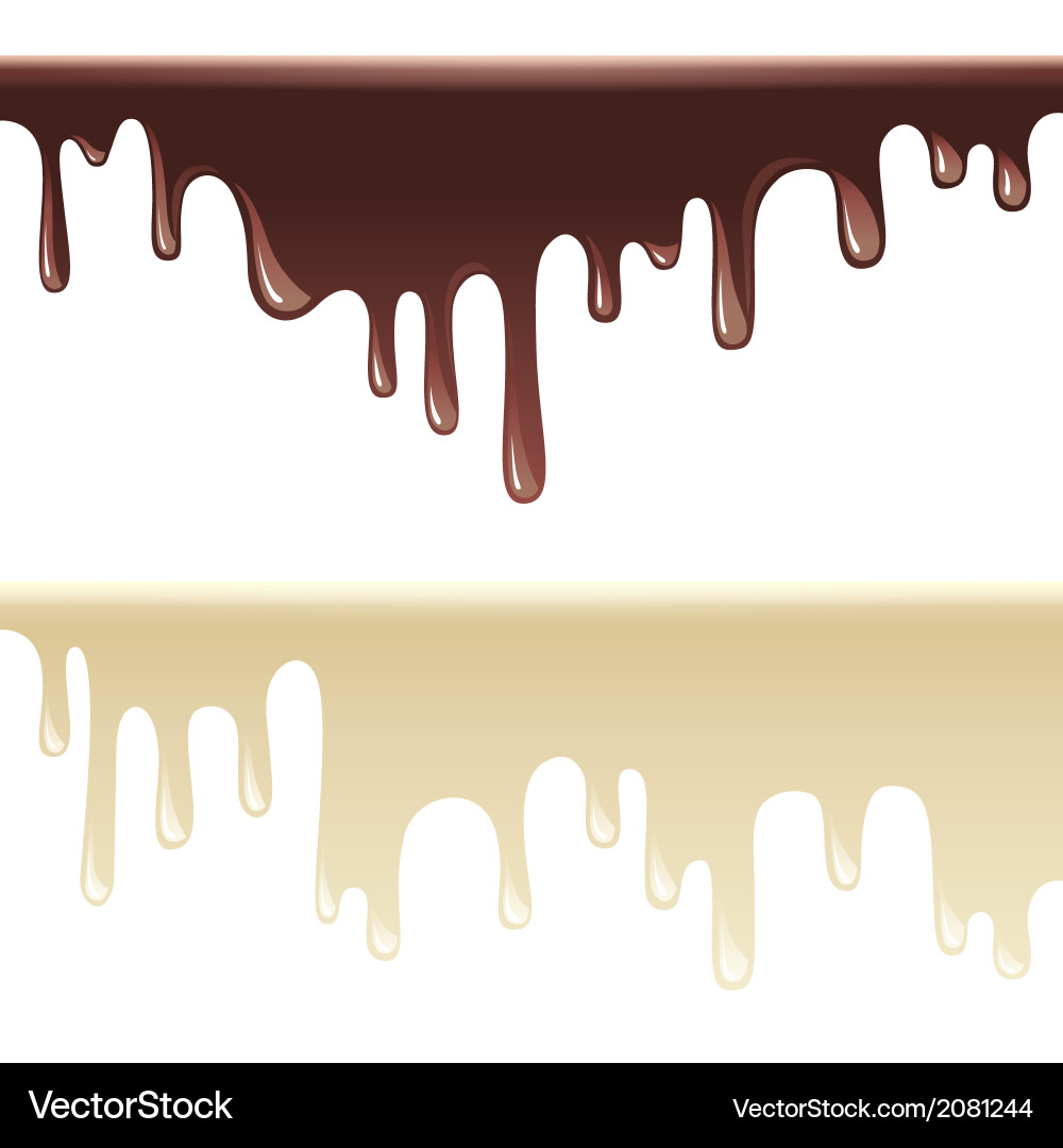 Melting chocolate Royalty Free Vector Image - VectorStock