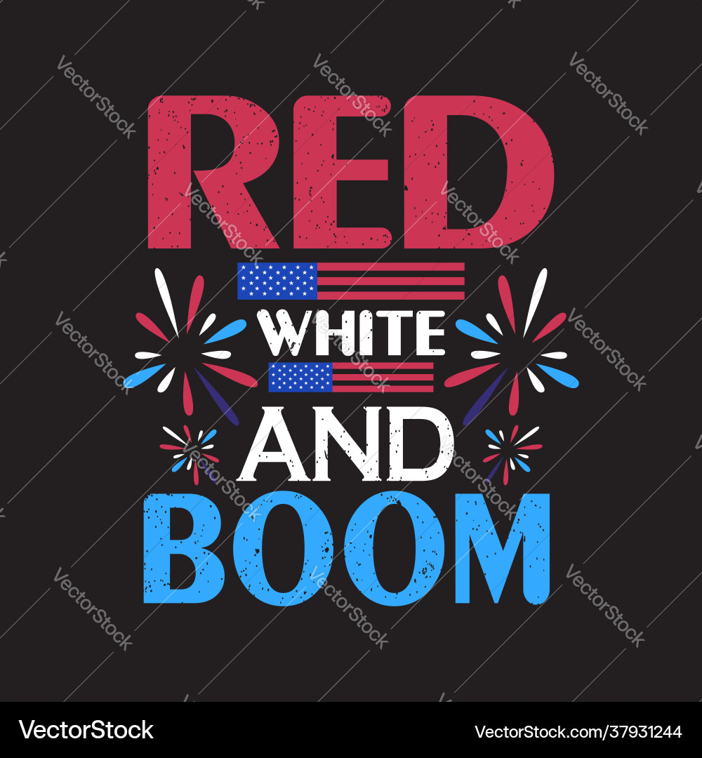Red white and boom Royalty Free Vector Image - VectorStock