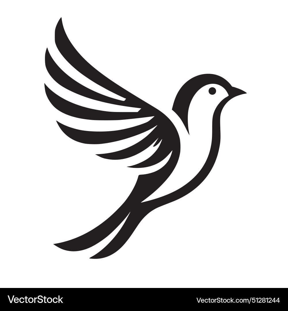 Soaring spirit bird shape Royalty Free Vector Image