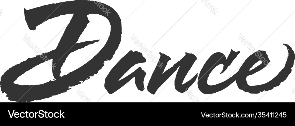 Dance lettering Royalty Free Vector Image - VectorStock
