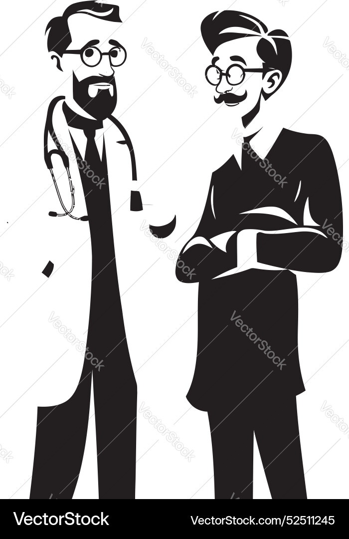 Empathetic icons doctor patient interactions Vector Image