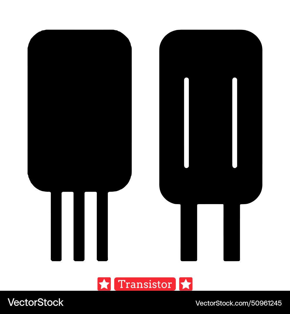 Futuristic transistor shapes abstract silhouettes Vector Image