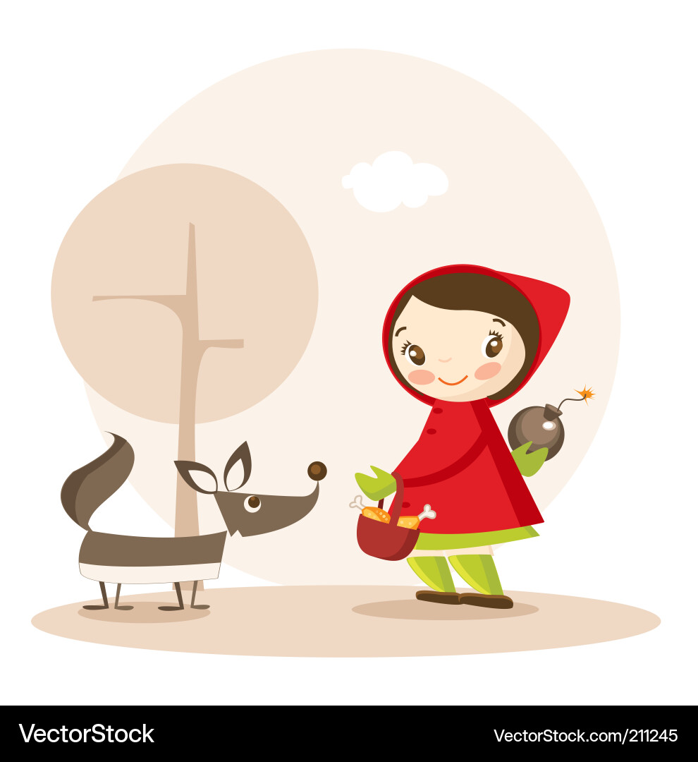Little red riding hood Royalty Free Vector Image