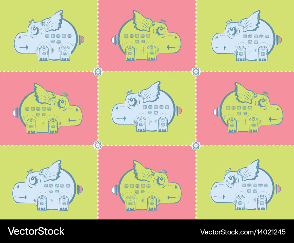 Magische geflügelte Behemoth Lizenzfreies Vektorbild