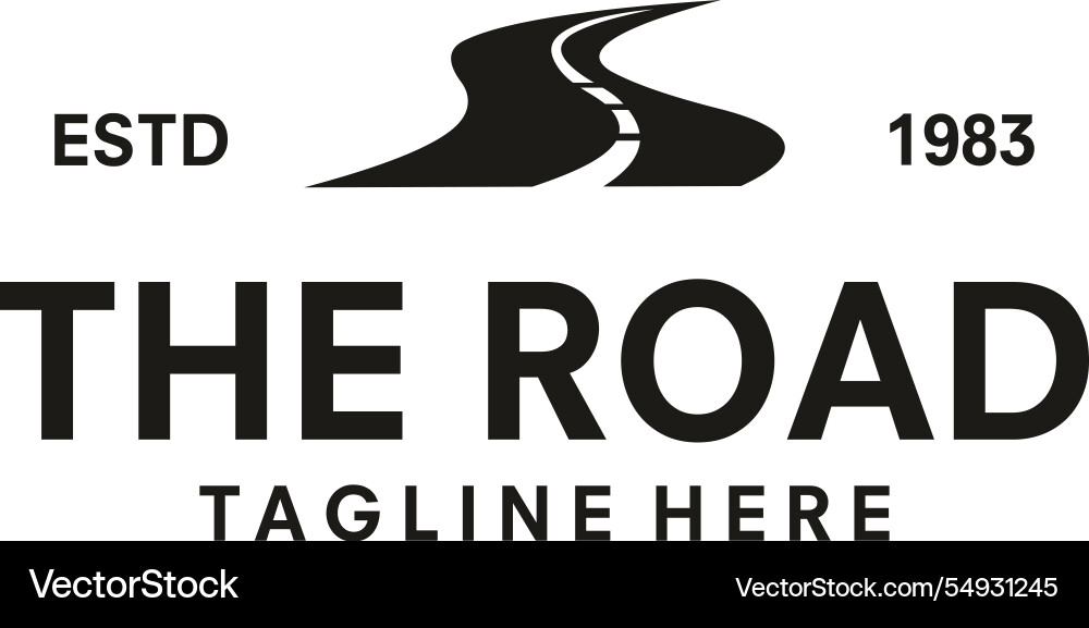 Road logo icon design template Royalty Free Vector Image