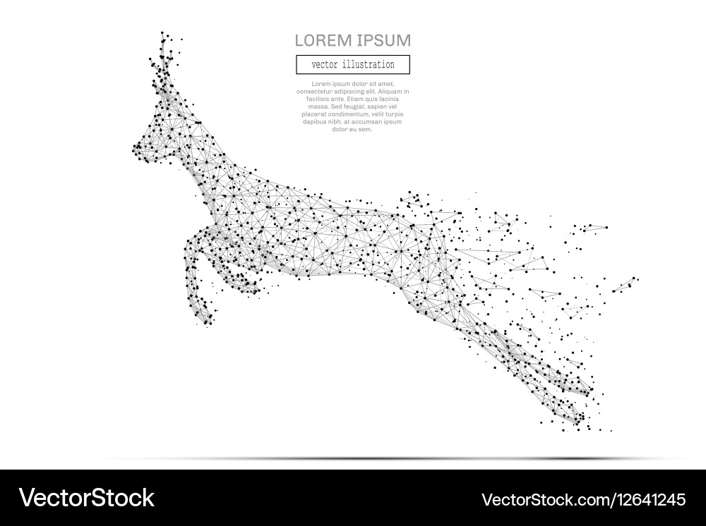 Roe low poly gray Royalty Free Vector Image - VectorStock