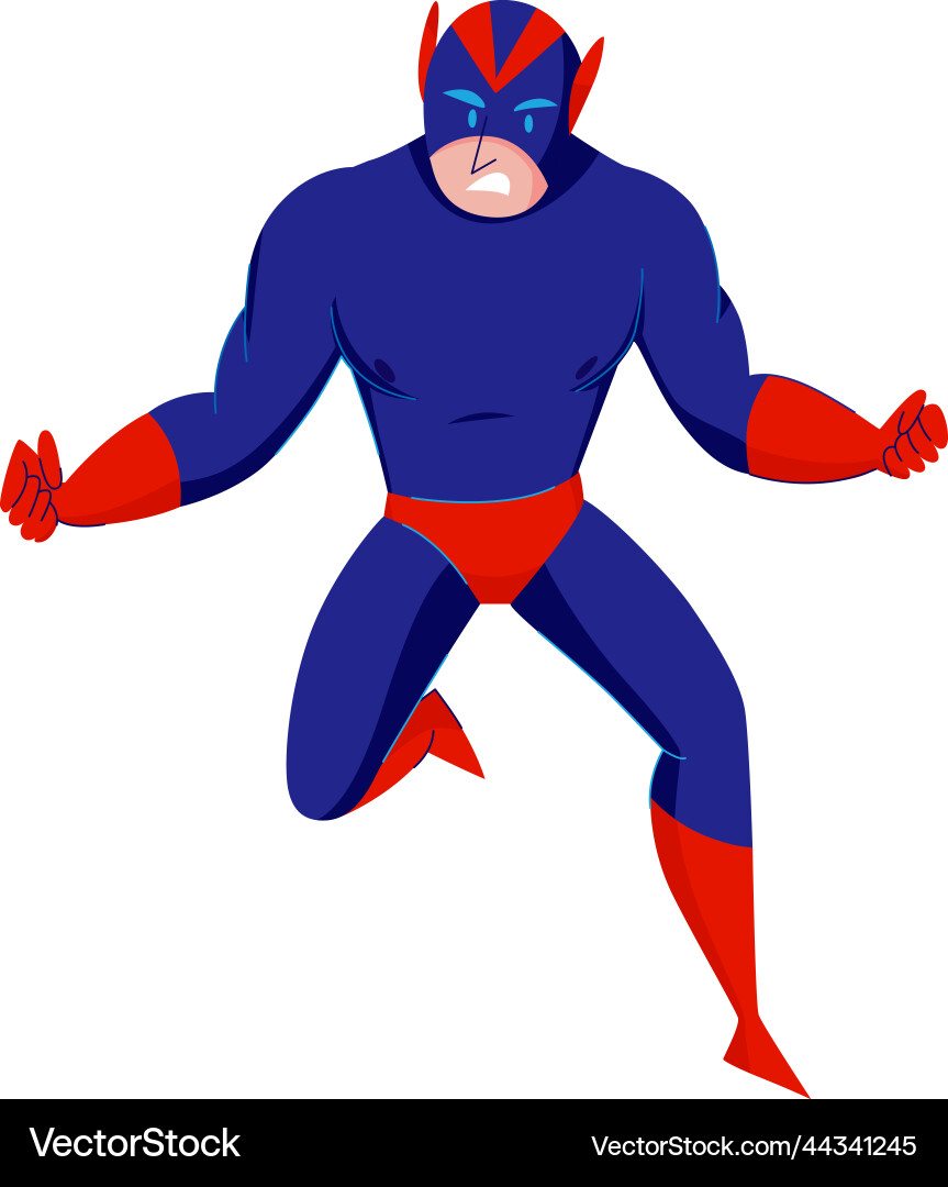 Superhero flat Royalty Free Vector Image - VectorStock