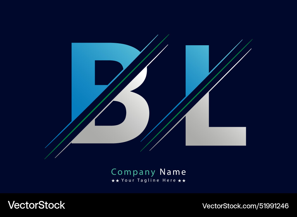 Abstract bl letter logo design template Royalty Free Vector