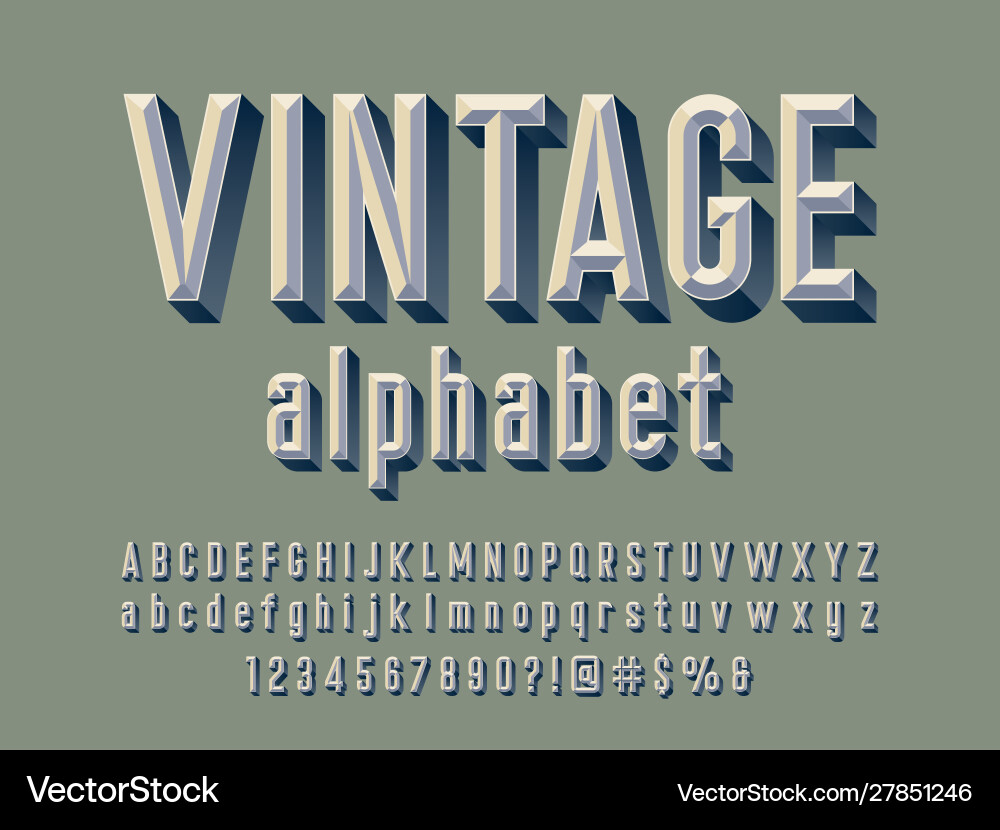 Chisel font Royalty Free Vector Image - VectorStock