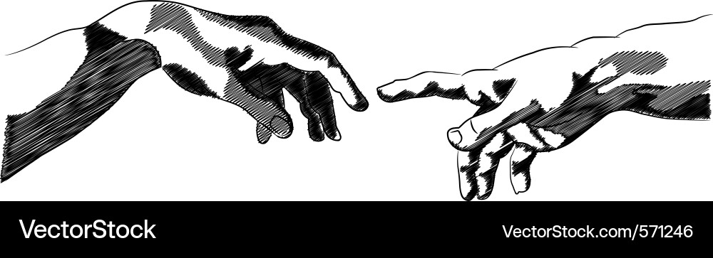 Creation of adam Royalty Free Vector Image - VectorStock