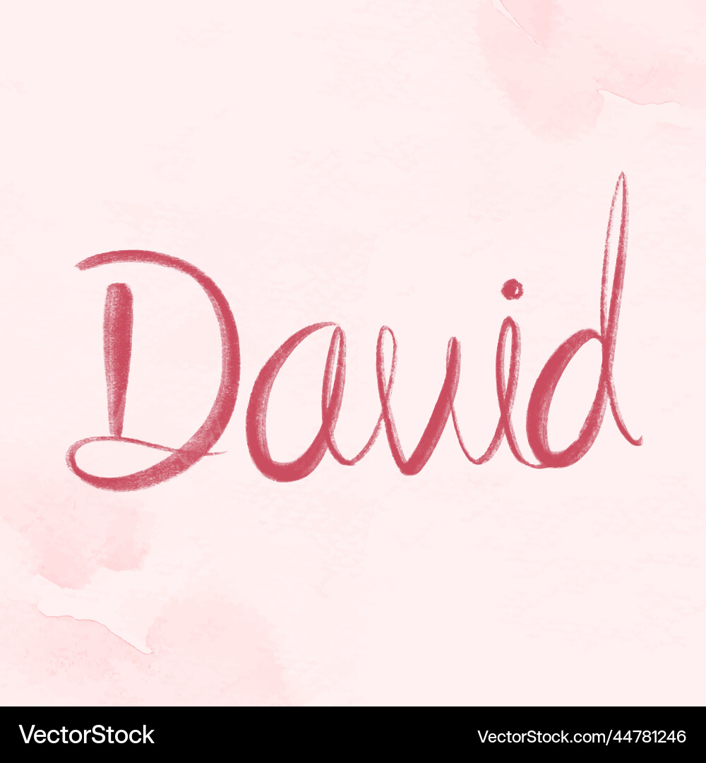 David male name calligraphy font Royalty Free Vector Image