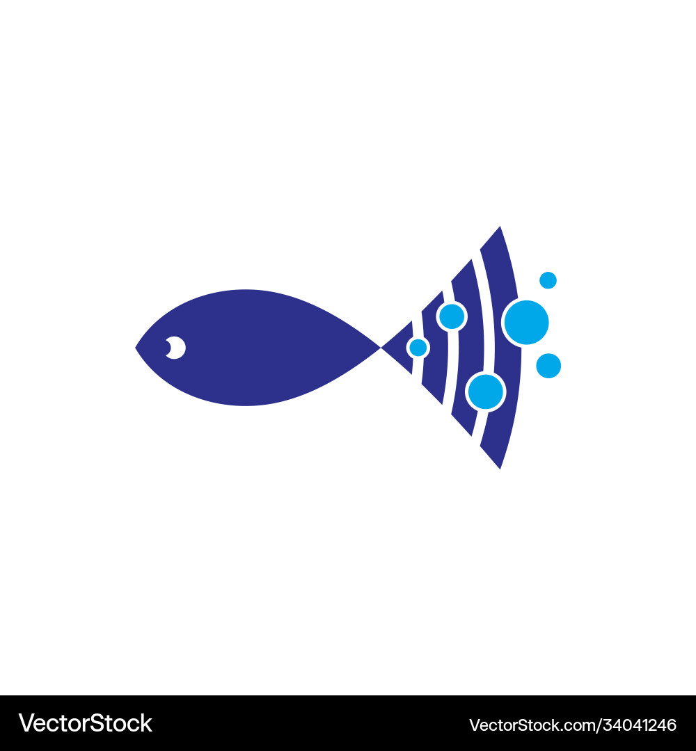 Fish bubble logo Royalty Free Vector Image - VectorStock