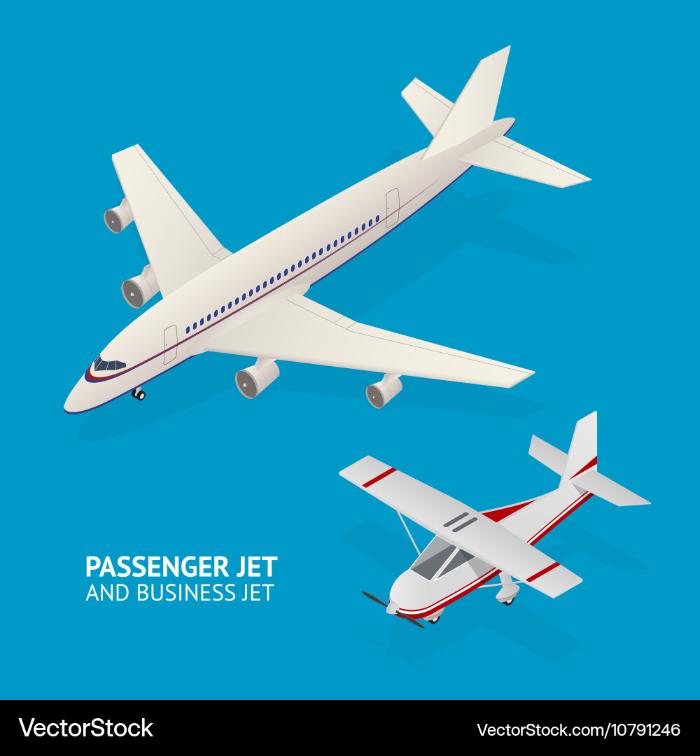 Jet set isometric view Royalty Free Vector Image