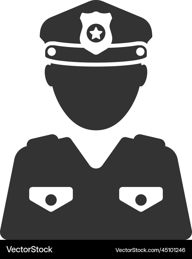 Police officer icon Royalty Free Vector Image - VectorStock