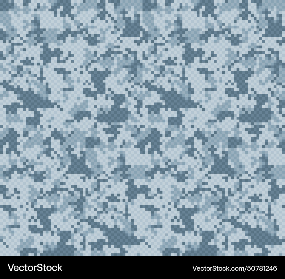 Seamless blue pixel background Royalty Free Vector Image