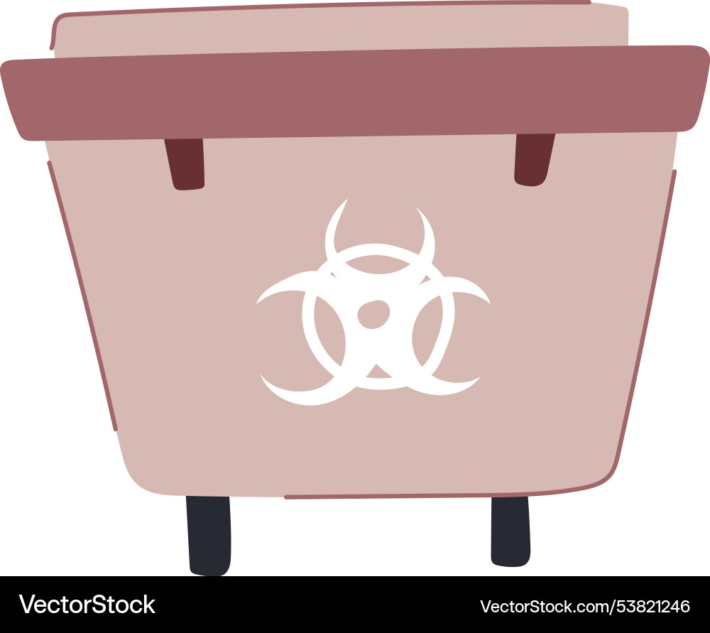 Sharps medical waste bin cartoon Royalty Free Vector Image Sharps medical waste bin cartoon Royalty Free Vector Image